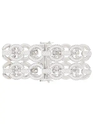 SELF-PORTRAIT Double Crystal Bracelet - Silver