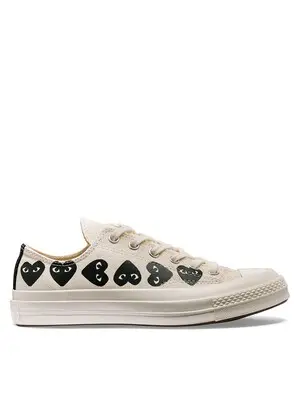 COMME DES GARCONS PLAY CONVERSE Chuck 70 Multi Hearts" Sneaker - White