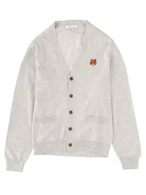 Maison Kitsuné Fox Head Cardigan - Grey