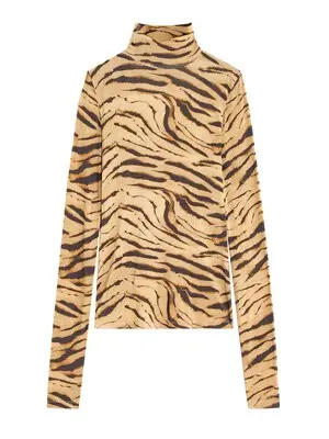 GANNI Animal Print Top