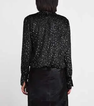 Simkhai Kayliegh Pussybow Blouse - Black