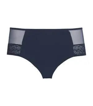 Maison Lejaby Lace-detail Nudite Full Briefs - Navy