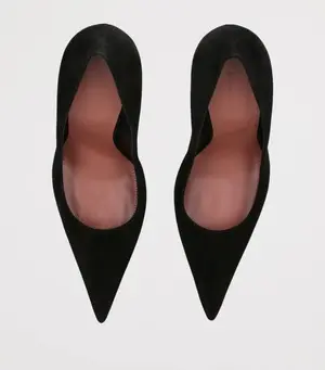 Amina Muaddi Barbara 105 Suede Pumps