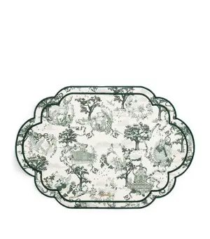 Harrods Cotton-linen Toile Placemats - Green