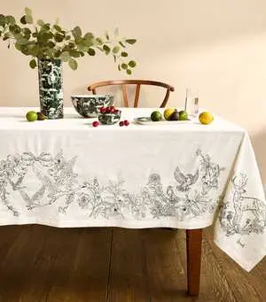 Harrods Cotton-linen Toile De Jouy Tablecloth