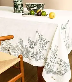 Harrods Cotton-linen Toile De Jouy Tablecloth