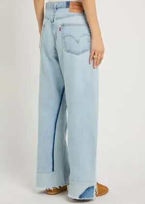 B Sides Vintage Reworked Panelled Wide-leg Jeans