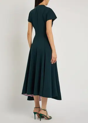ROKSANDA Sapha Asymmetric Crepe Midi Dress - Teal