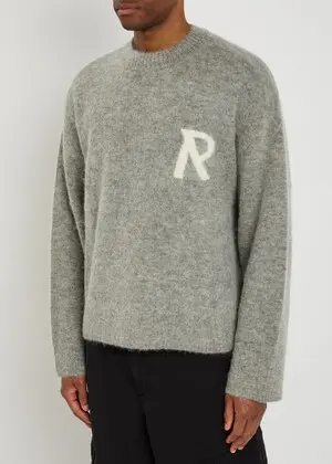 REPRESENT Logo Alpaca-blend Jumper - Grey