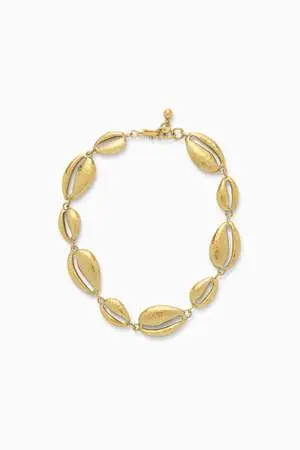 Ulla Johnson Cowrie Shell Necklace - Brass