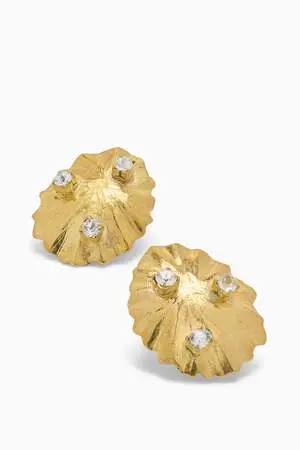 Ulla Johnson Embellished Shell Stud Earrings