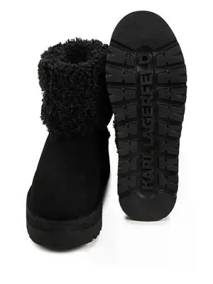 Karl Lagerfeld Skylar Signature-detail Platform Boots - Black