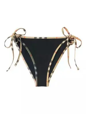 Burberry Check Trim Bikini Bottom - Black