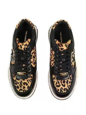 Karl Lagerfeld Logo Leopard-print Sneakers