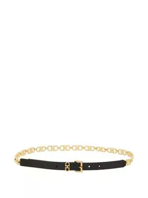 FERRAGAMO Gancini-chain Square-buckle Belt - Black