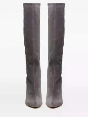GINISSIMA 95mm Pointed-toe Boots - Grey