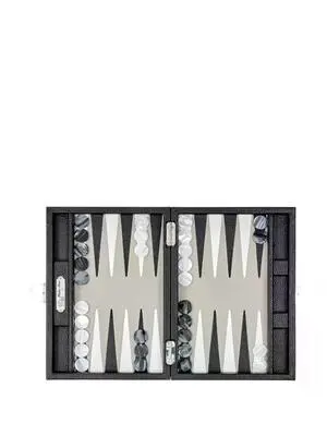 HECTOR SAXE Leather Backgammon Set - Black
