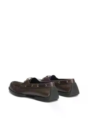 JIL SANDER Tumbled Leather Loafers - Brown