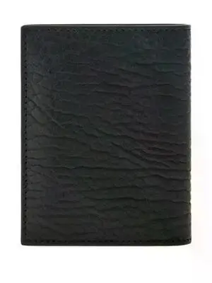 FERRAGAMO Pebbled Leather Wallet - Black