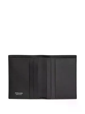 FERRAGAMO Pebbled Leather Wallet - Black