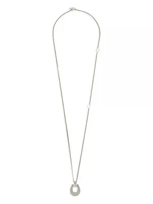 JIL SANDER Horseshoe Pendant Necklace - Silver