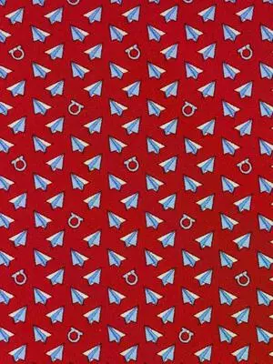 FERRAGAMO Silk Printed Neck Tie - Red