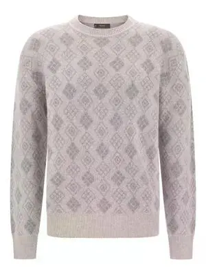 Boggi Milano Jacquard Crew-neck Sweater