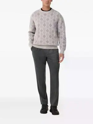 Boggi Milano Jacquard Crew-neck Sweater