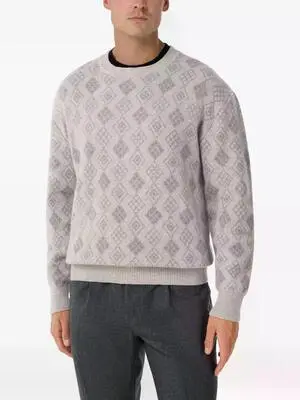 Boggi Milano Jacquard Crew-neck Sweater