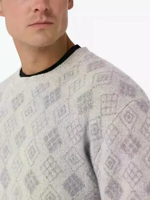 Boggi Milano Jacquard Crew-neck Sweater