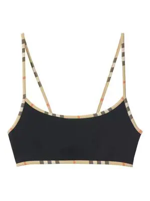 Burberry Check-trim Bikini Top - Black