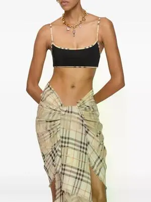 Burberry Check-trim Bikini Top
