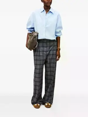 Ba&sh Tad Plaid Pleated Trousers