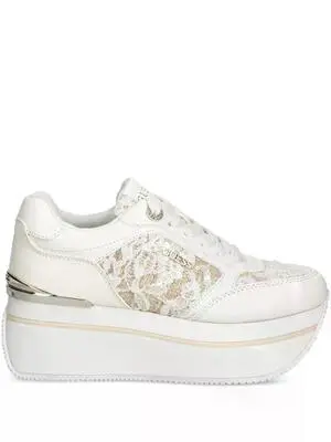 Guess Lace Platform Sneakers - White