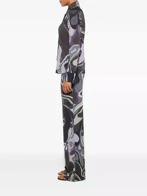 Emilio Pucci Orchidee Print Shirt - Black