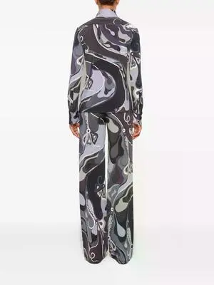 Emilio Pucci Orchidee Print Shirt - Black