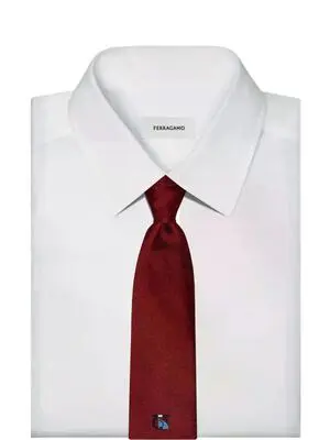 FERRAGAMO Jacquard Neck Tie - Red