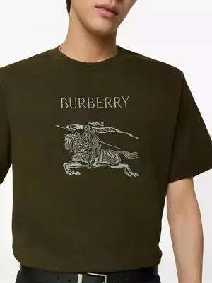 Burberry Logo-embroidered T-shirt