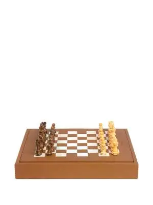 HECTOR SAXE Leather Chess Set - Brown