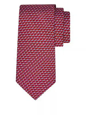 FERRAGAMO Ferragamo Silk Neck Tie Red