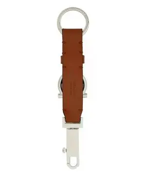FERRAGAMO Leather Gancini Strap Keyring