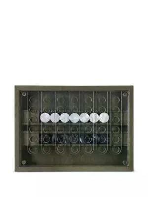 HECTOR SAXE Four In A Row Leather Game Set - Green