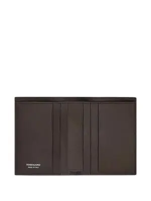FERRAGAMO Gancini Fold-over Card Holder - Brown