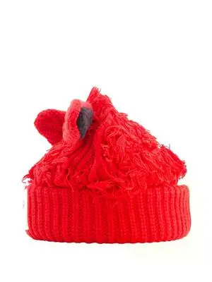 CHARLES JEFFREY Shaggy-ears Ribbed Hat