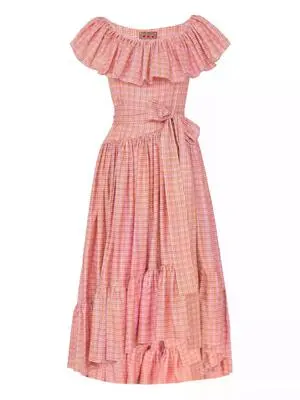 Lhd Jungle Island Ruffled Dress - Pink