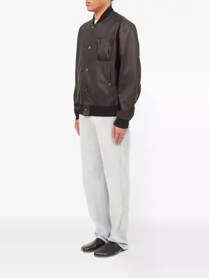 MAISON MARGIELA Leather-effect Zip-pocket Bomber Jacket