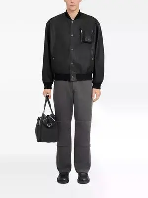 MAISON MARGIELA Leather-effect Zip-pocket Bomber Jacket