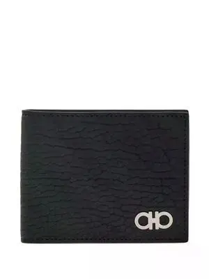 FERRAGAMO Gancini Leather Wallet - Black