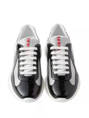 Prada Patent-leather Sneakers - Black