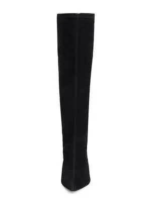 L'Agence Emilie Suede Kitten-heel Boot